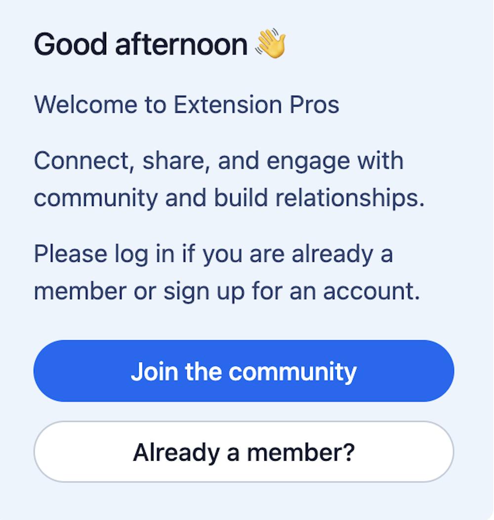 Change welcome text on front page that shows when user not logged in