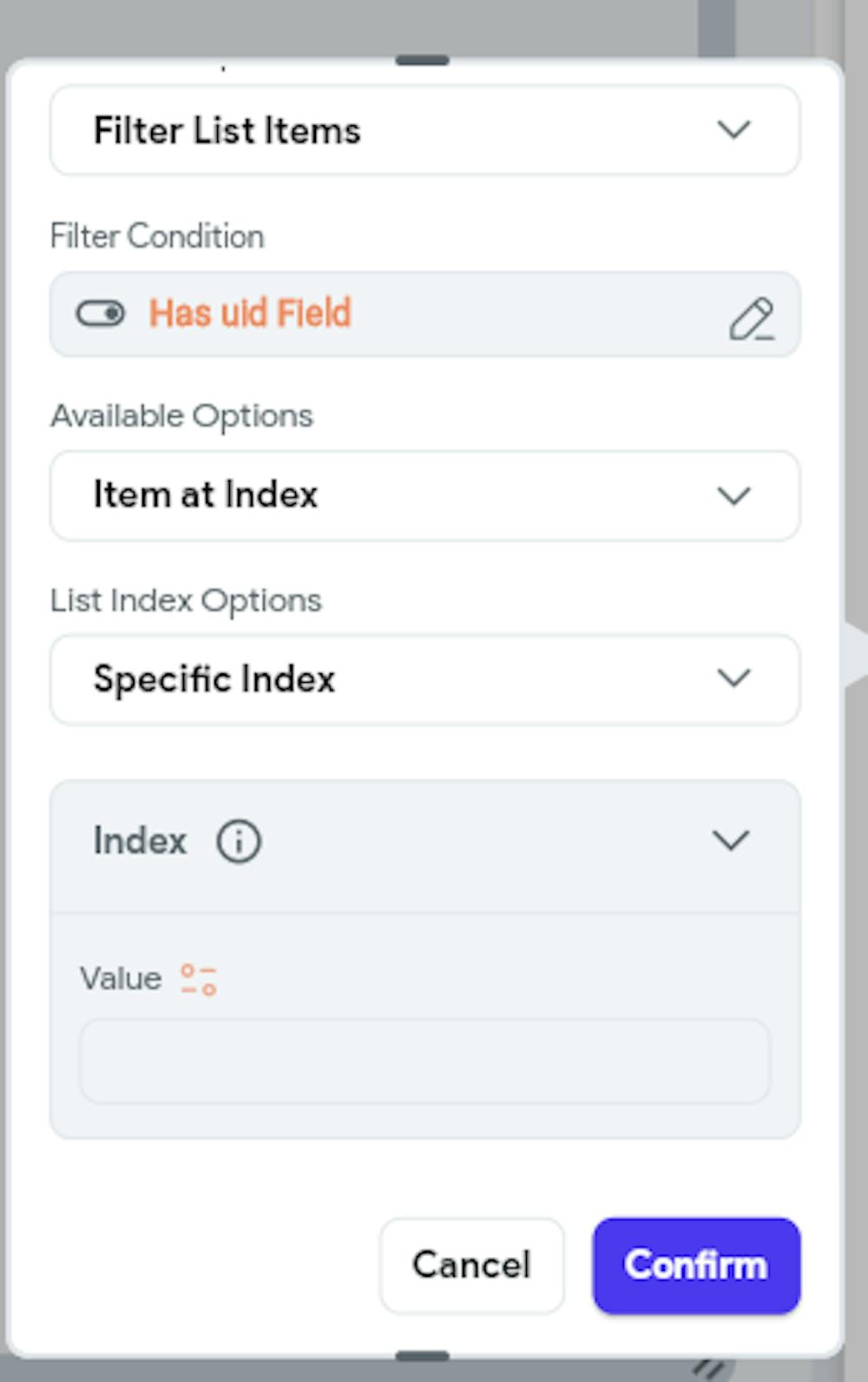 Dynamically get specific index