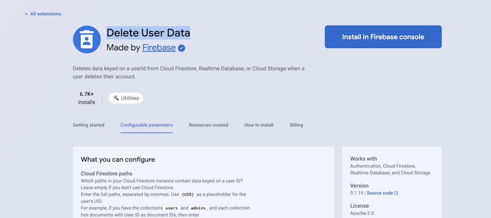 Does Anyone understand how: "Delete User Data" extension works