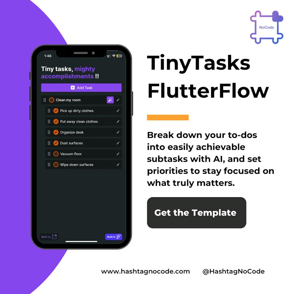 Unlock Your Productivity Potential with TinyTasks: Your Exclusive FlutterFlow Task Management ...