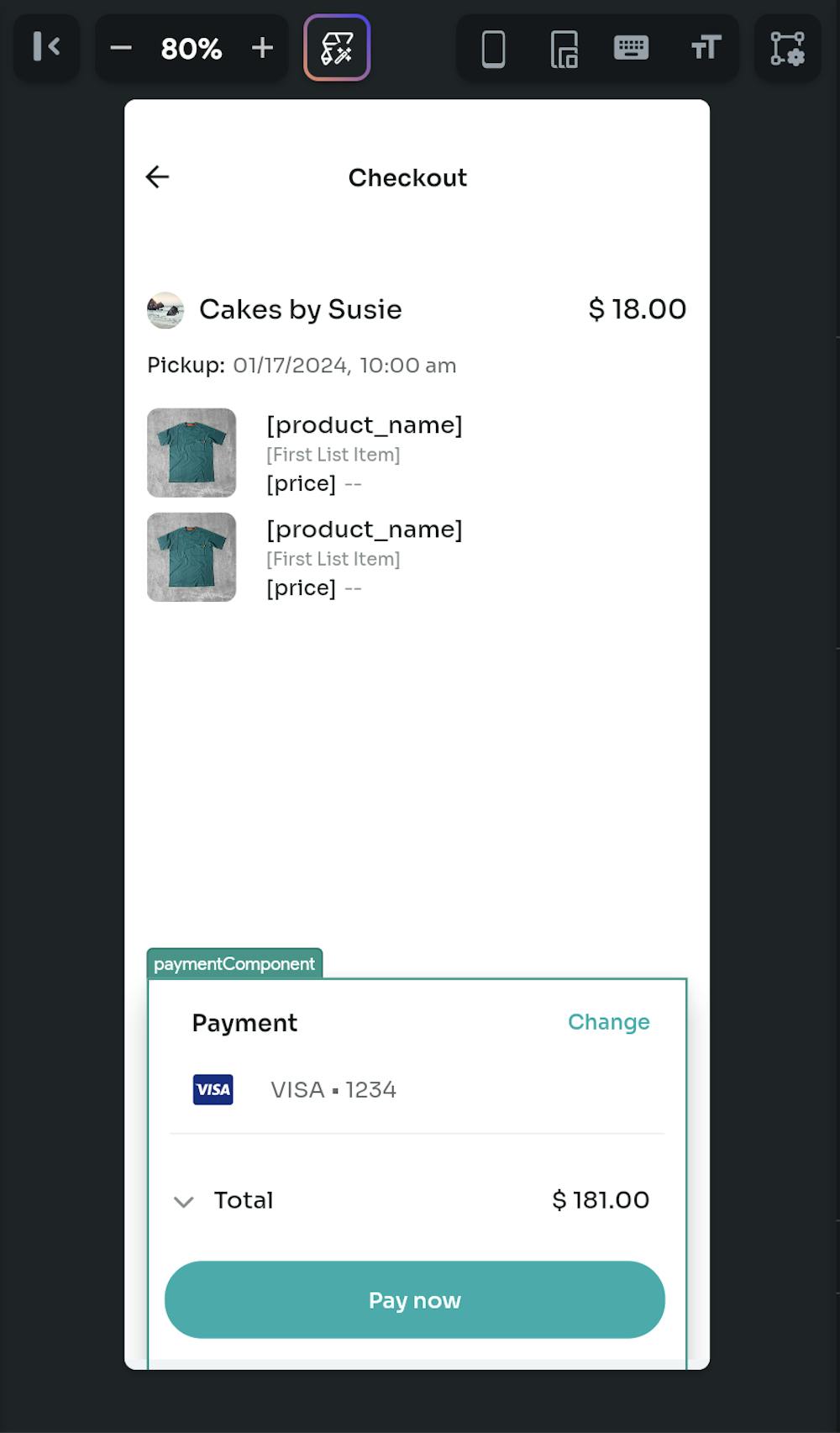 Dynamic Payment Expansion Tab
