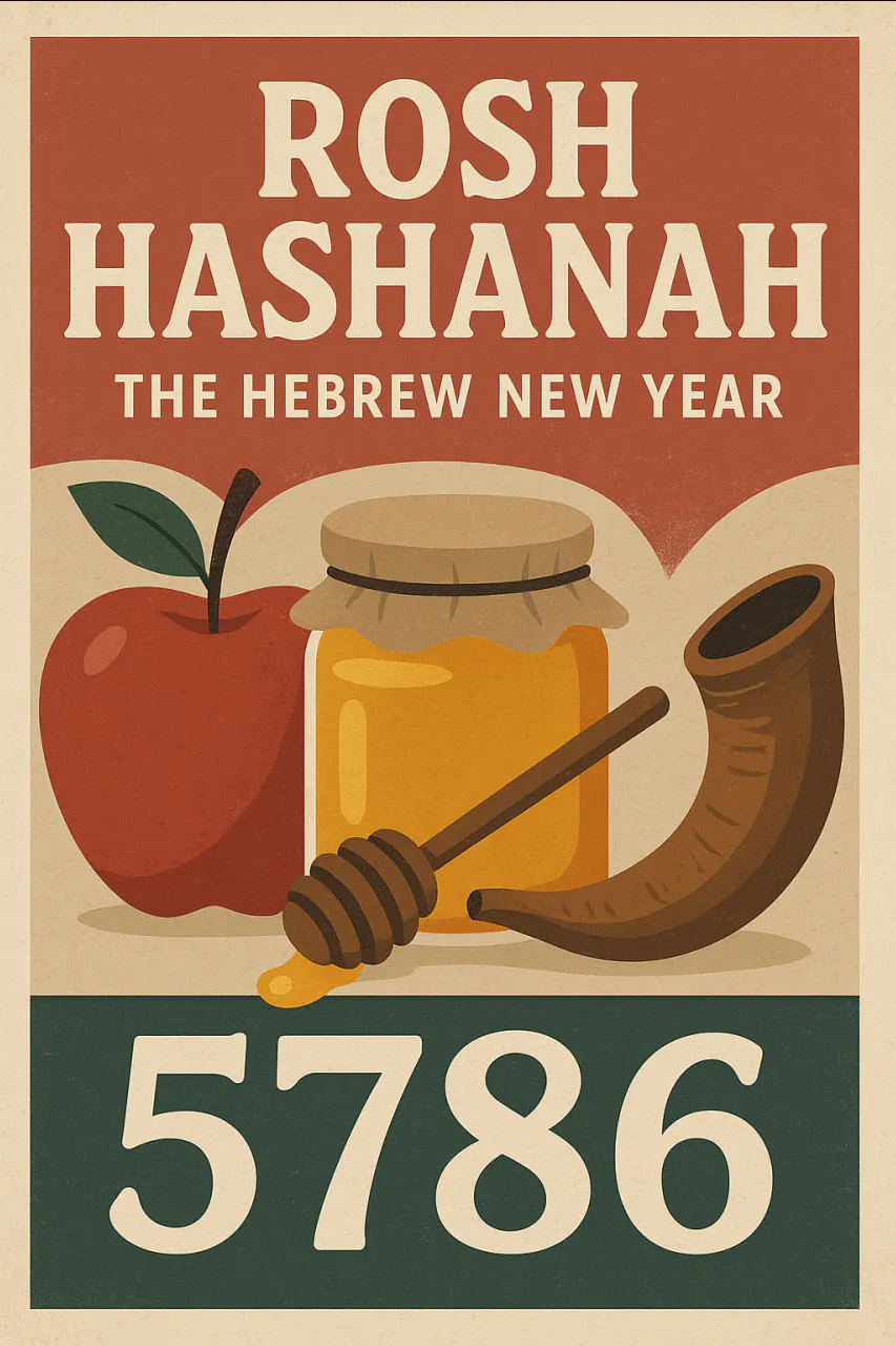 Happy Hebrew New Year - Rosh Hashanah - 1st of Tishrei, 5786