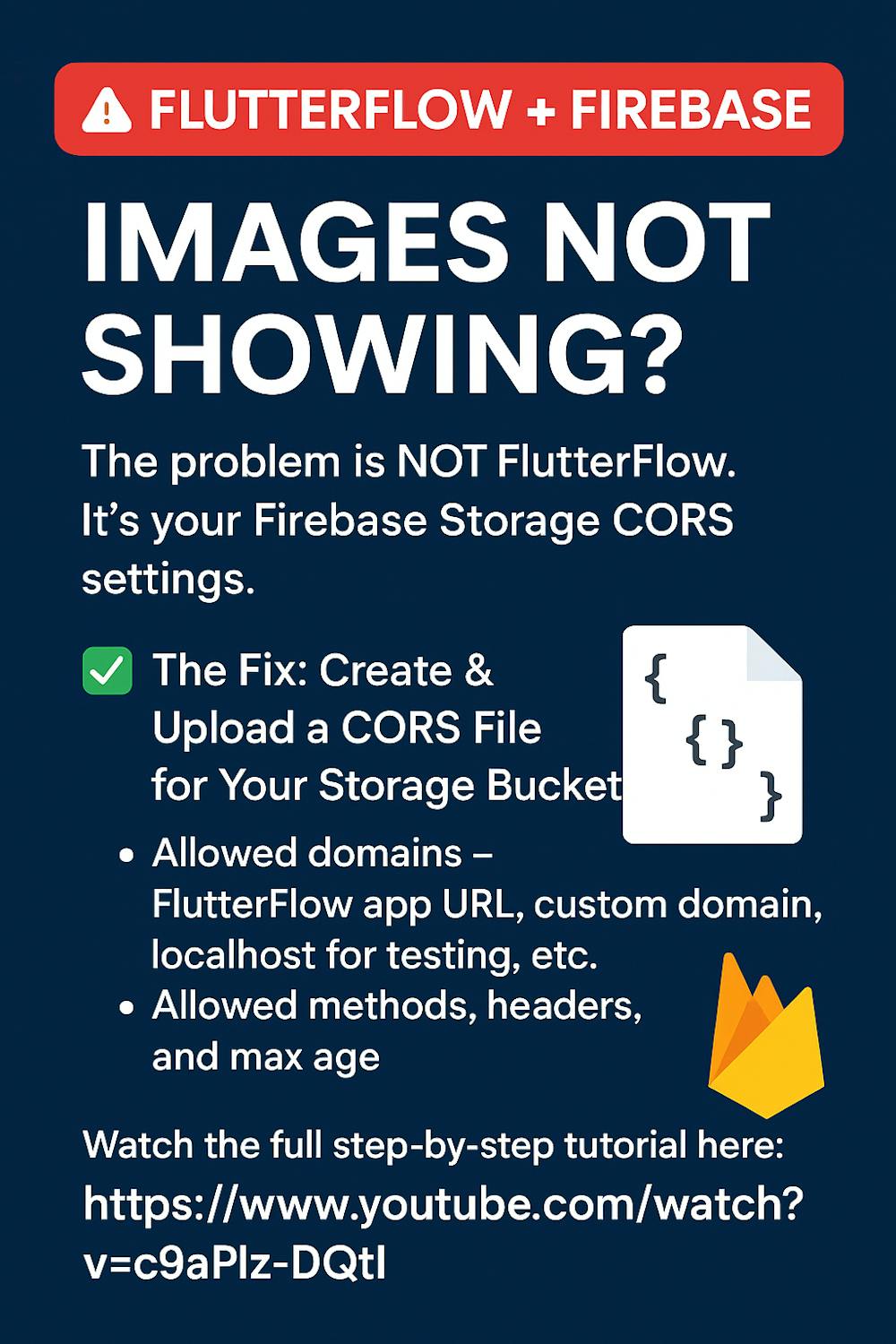 🚨 FlutterFlow + Firebase Storage Images Not Showing? READ THIS! 🚨