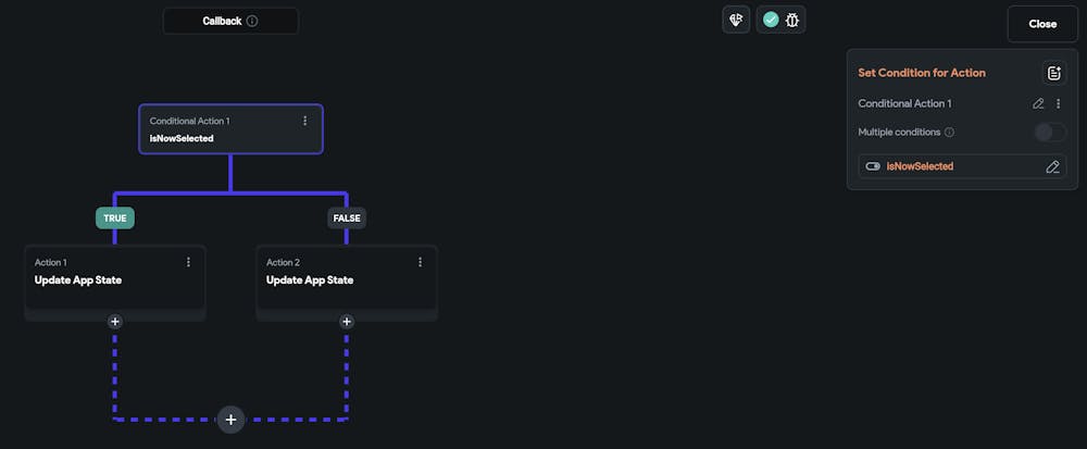 Callback with parameters lead to errors in calling action