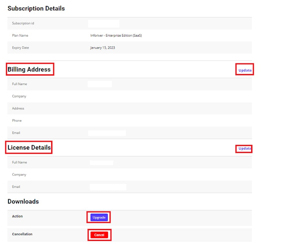 How to manage your Inforiver website subscriptions yourself?