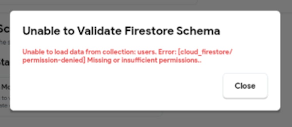 unable to validate schema