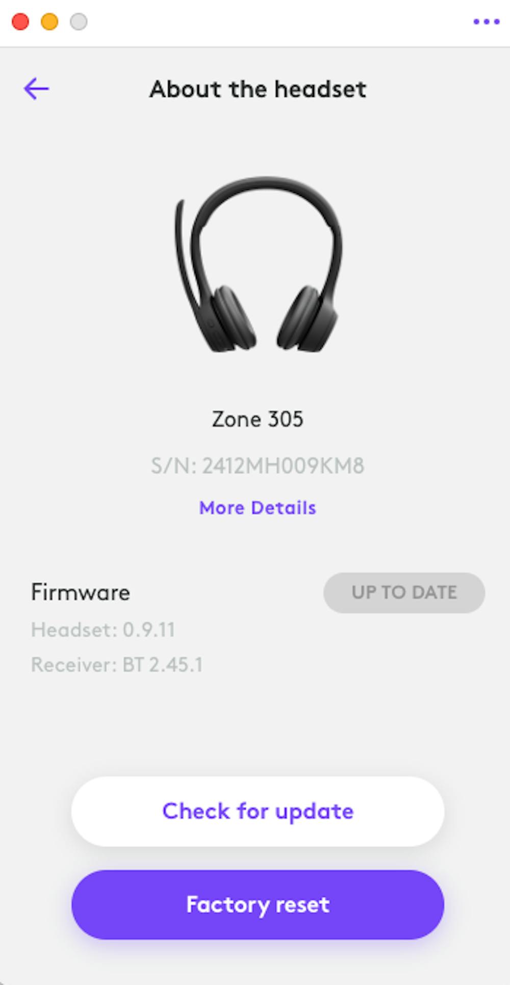 How do I update my Zone 305 headset?