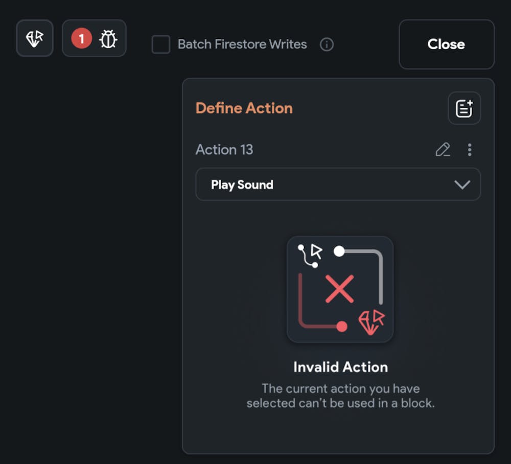 Play Sound NOT available in Action Blocks