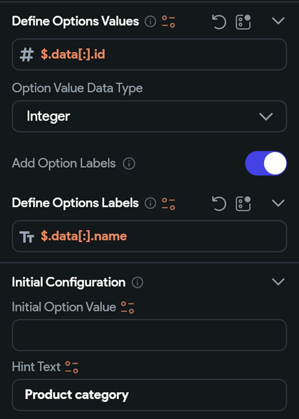 How to corretly set a List value and a List label to a dropdown?