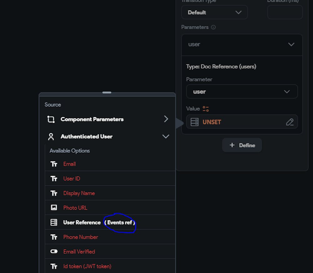 User Reference is using another table