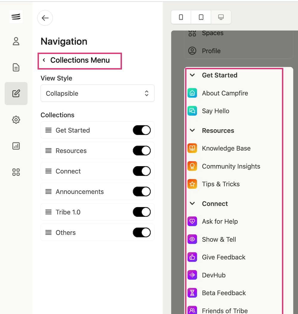 How to create, edit, hide, and delete Collections