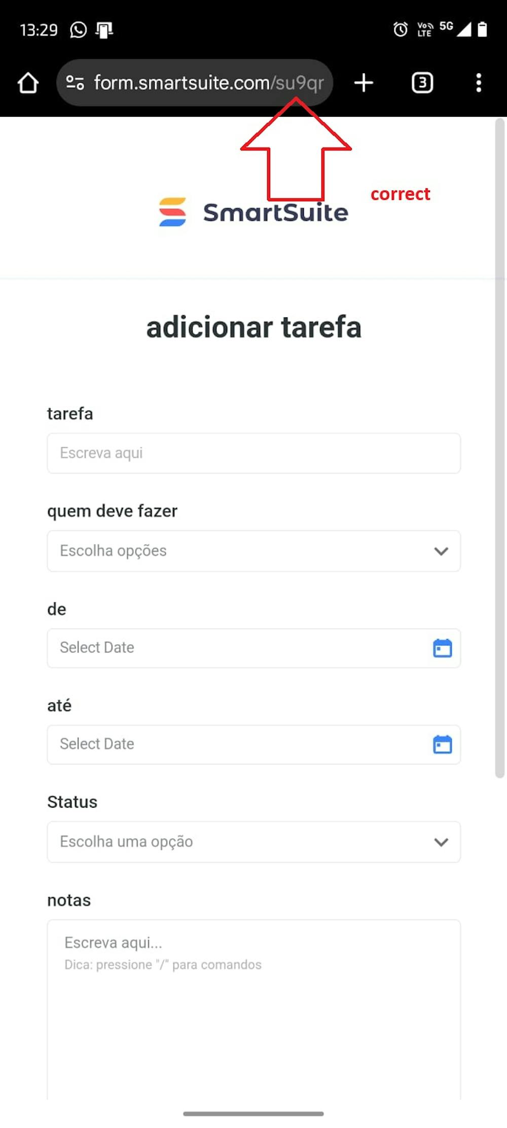 Form on Chrome in Android - cannot add a shortcut! Why?
