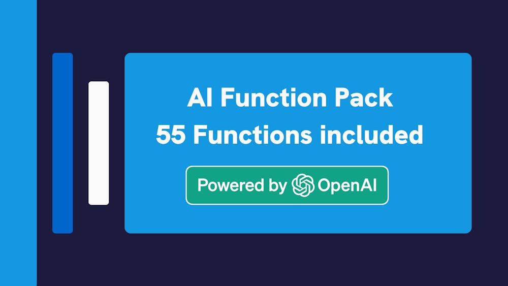 OpenAI Function Pack (Snippet) 55 Installable Functions Included