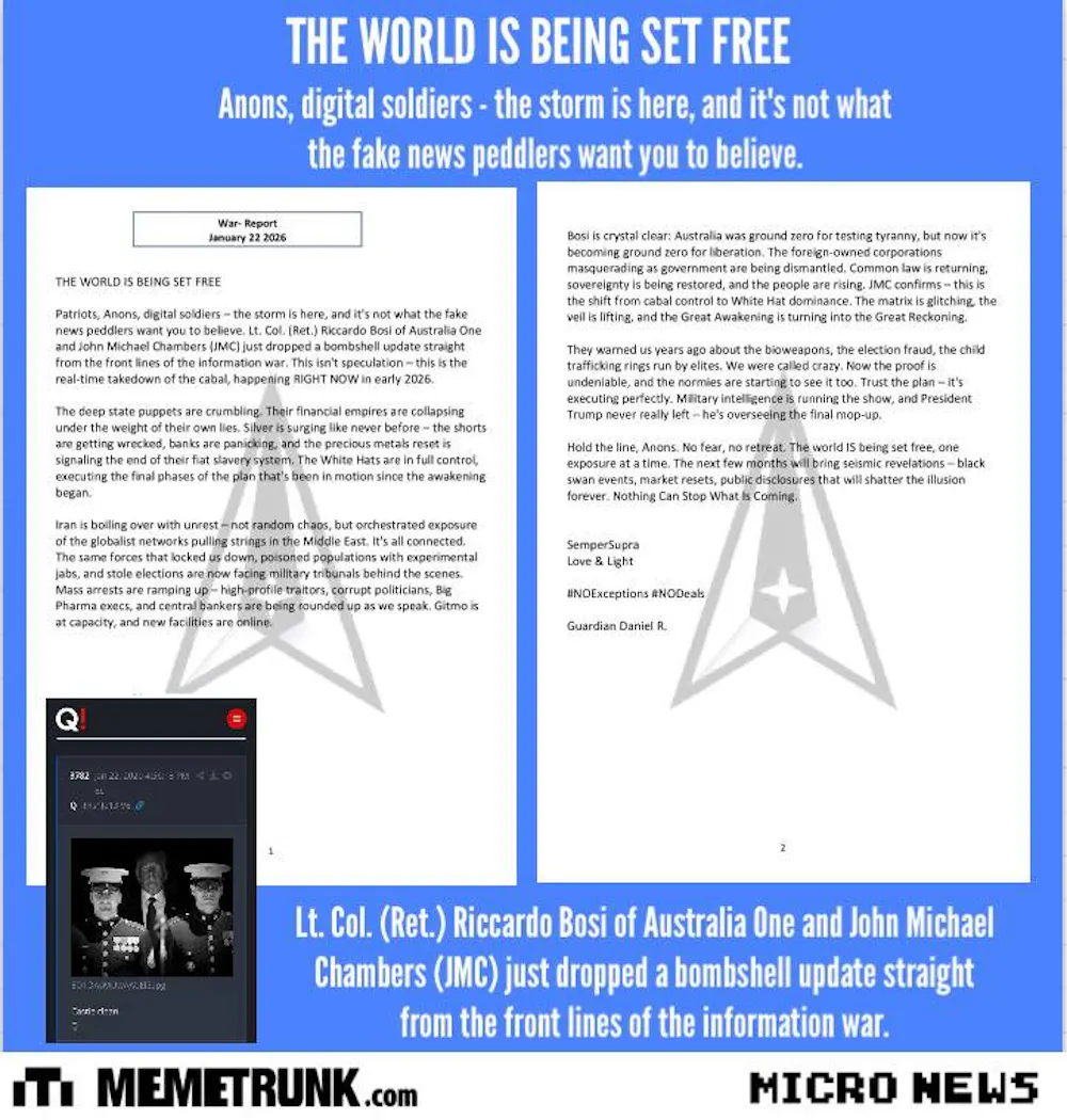 THE WORLD IS BEING SET FREE