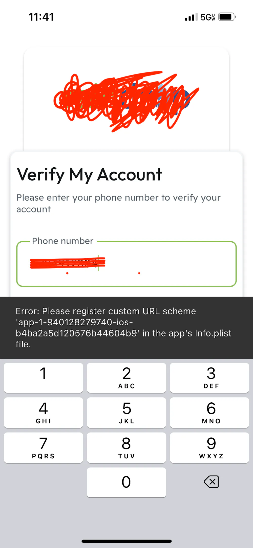 Phone Auth Error on iPhone (TestFlight)
