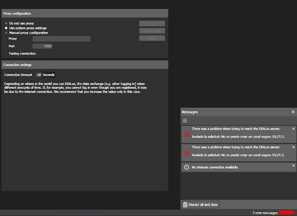 Failed to create SSL/TLS secure channel