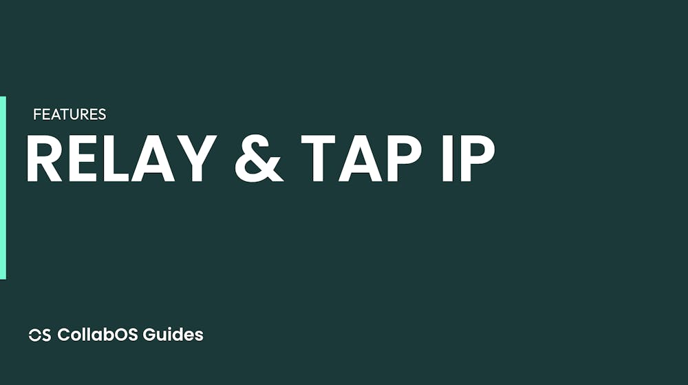 Relay & Pairing Tap IP Logitech CollabOS