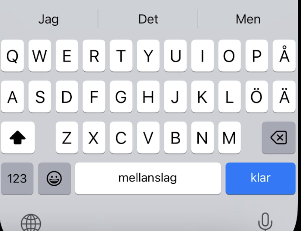 iOS keyboard suggestions