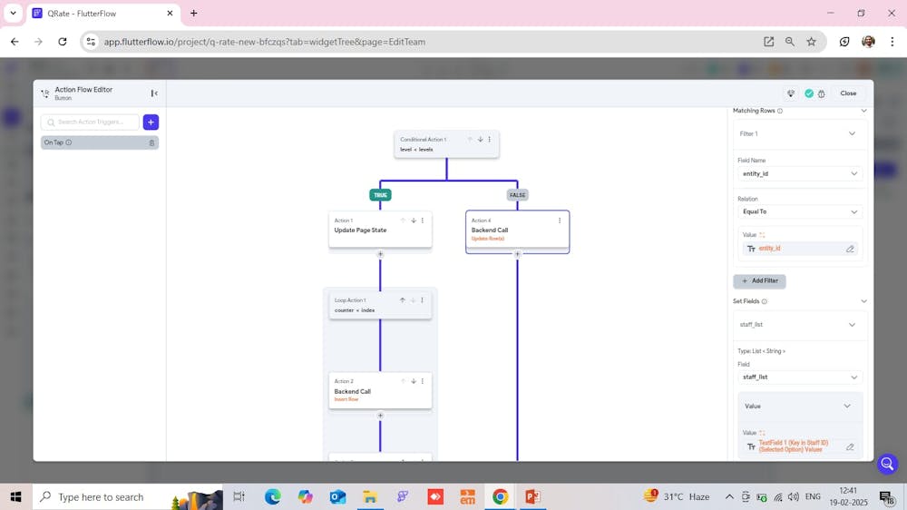 Append to an array field in a supabase table using action