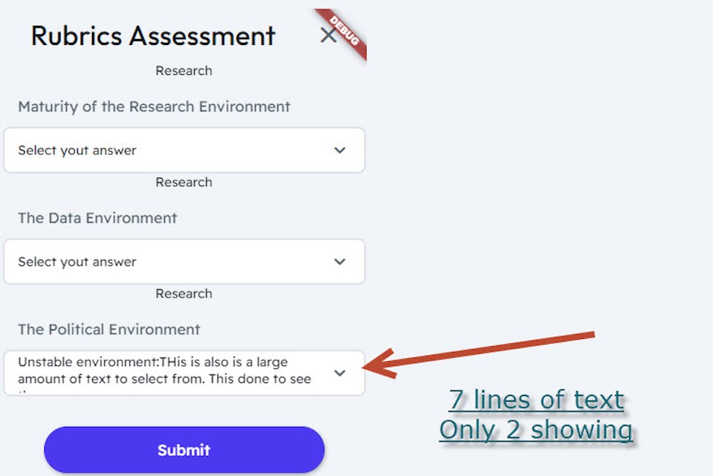 DropDown properties # of lines