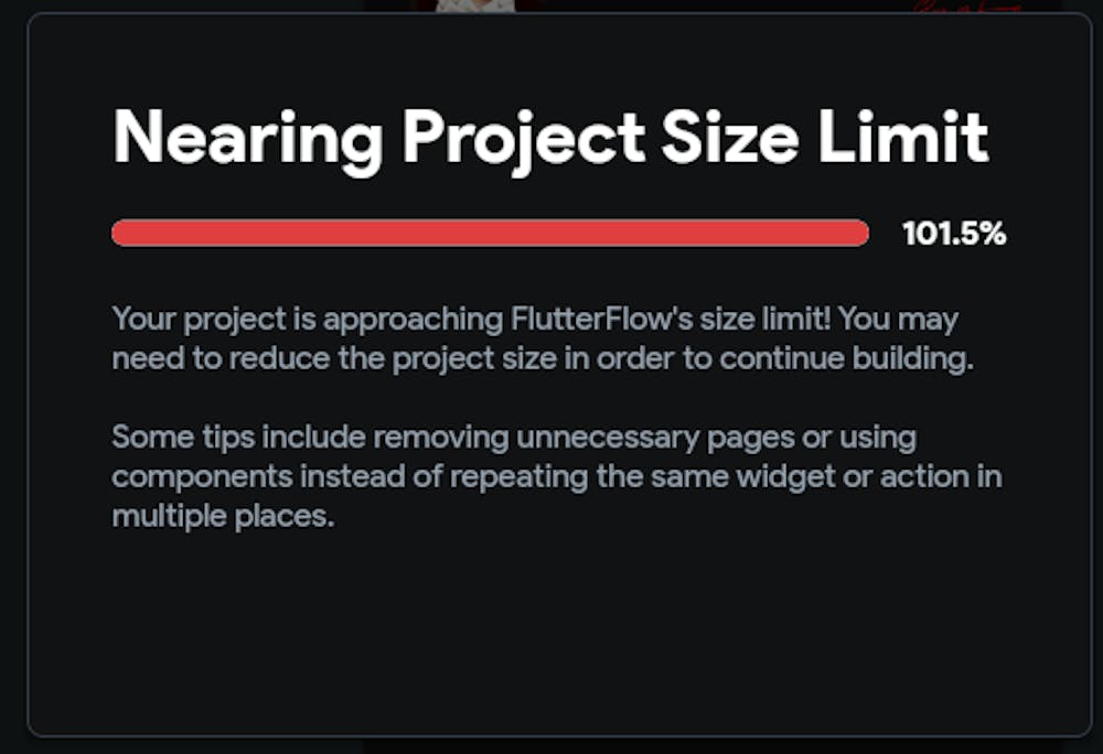 Nearing Project Size Limit!