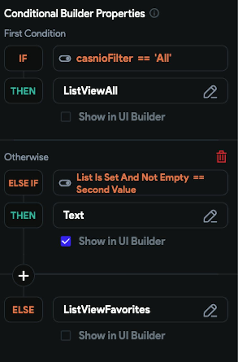 Conditional Builder Issue - Won't accept more than 2 IF logic variables.