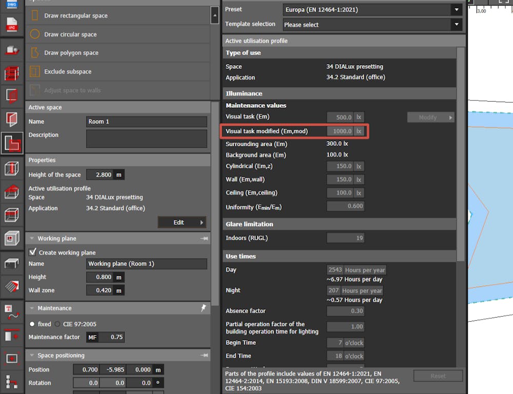 Visual task modified