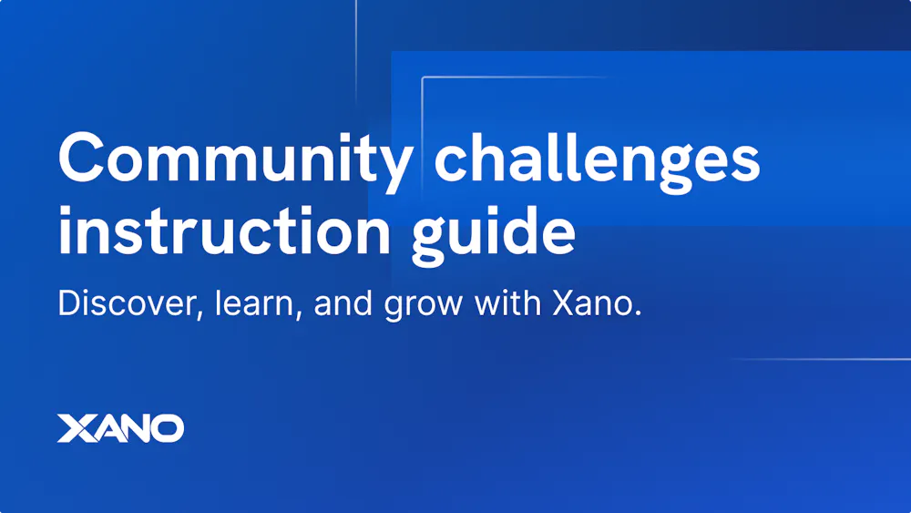Community Challenges Instructions