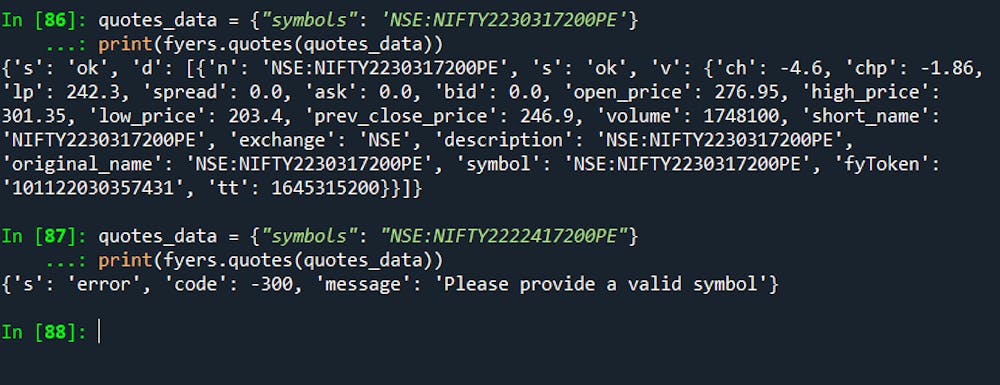 getting error on current week option symbol... following this format ...