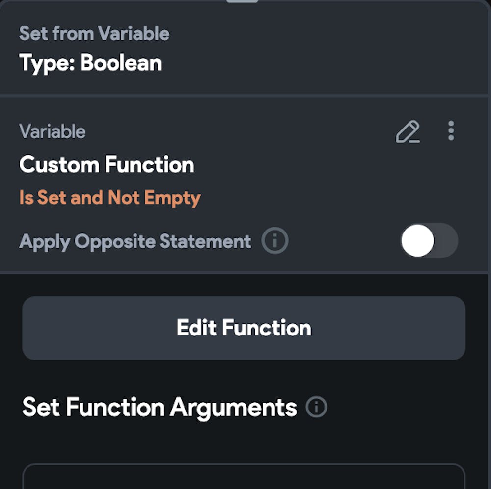 Displaying function or variable names in the interface
