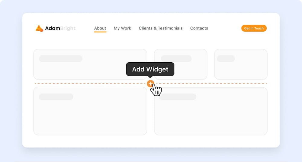 Dashboard Widgets: Add New Widget Inline
