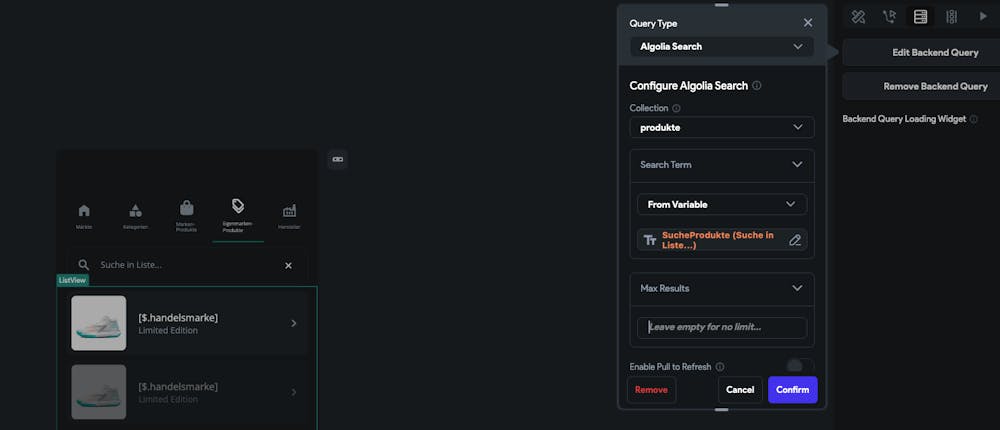FlutterFlow - Algolia API Document Reference