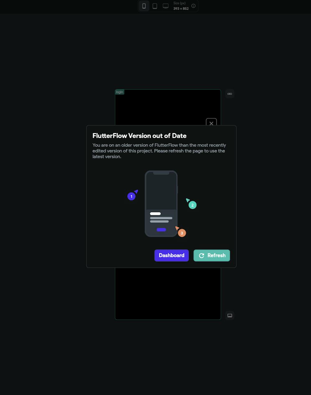 Flutterflow Version Out of Date Persisted Alert