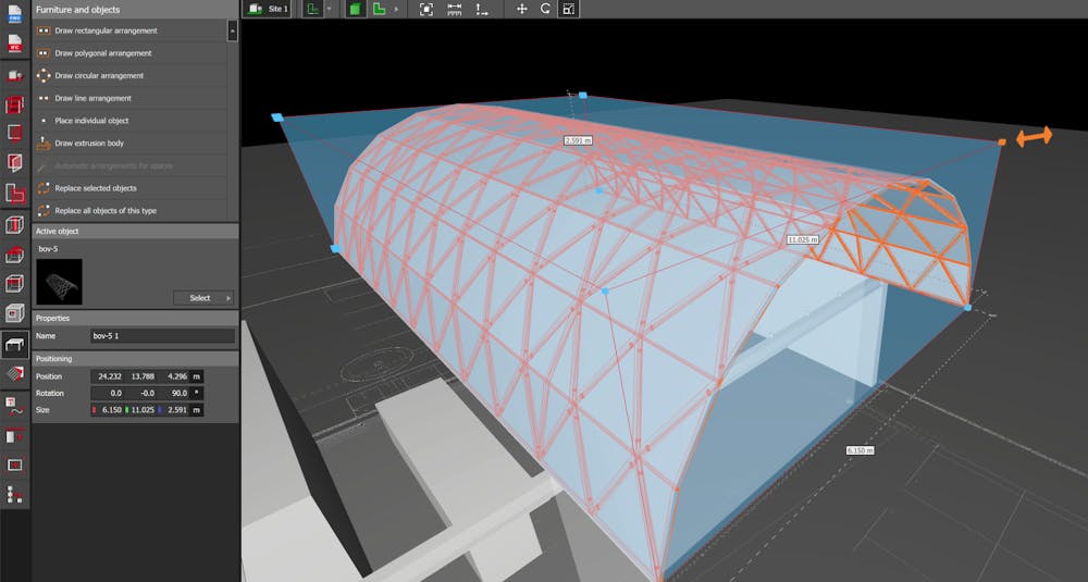 How to scale a furniture proportionally in floorplan, front or side ...
