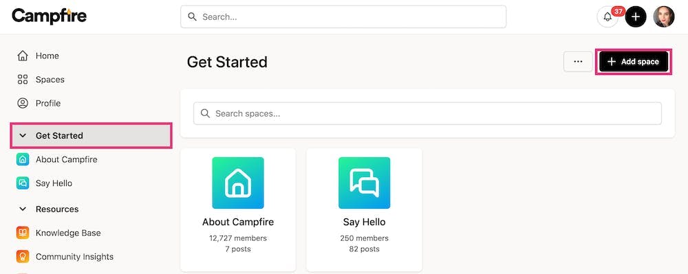 Creating Spaces and Space Settings