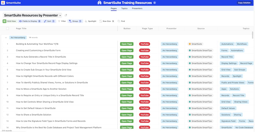 SmartSuite Resources