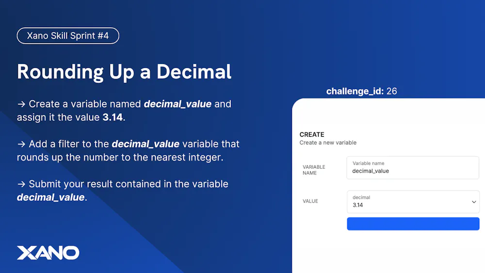 Rounding Up a Decimal - Challenge #26