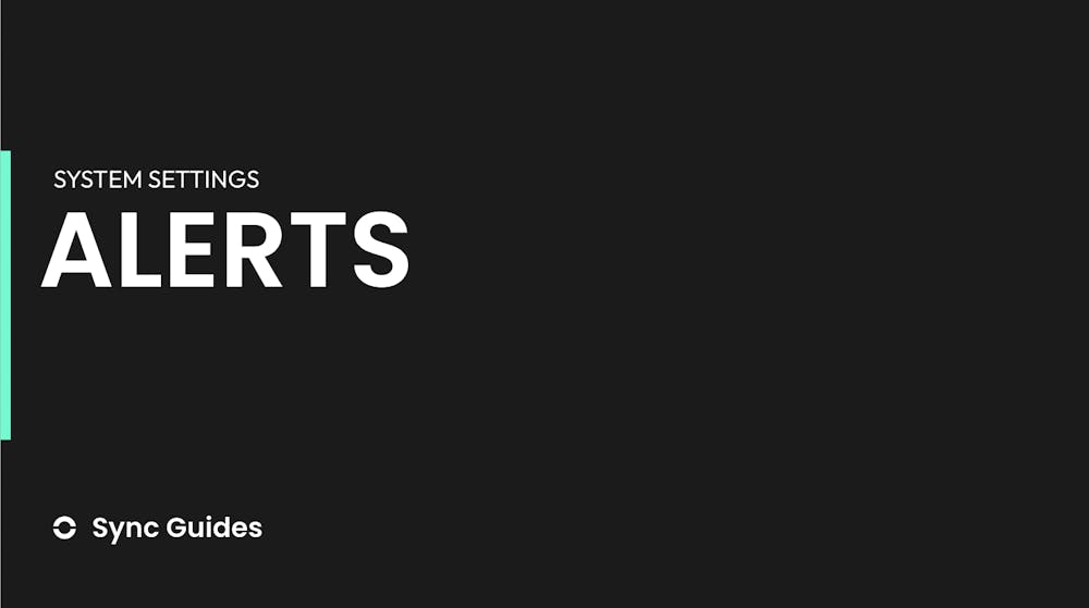 Alerts - Logitech Sync Guides