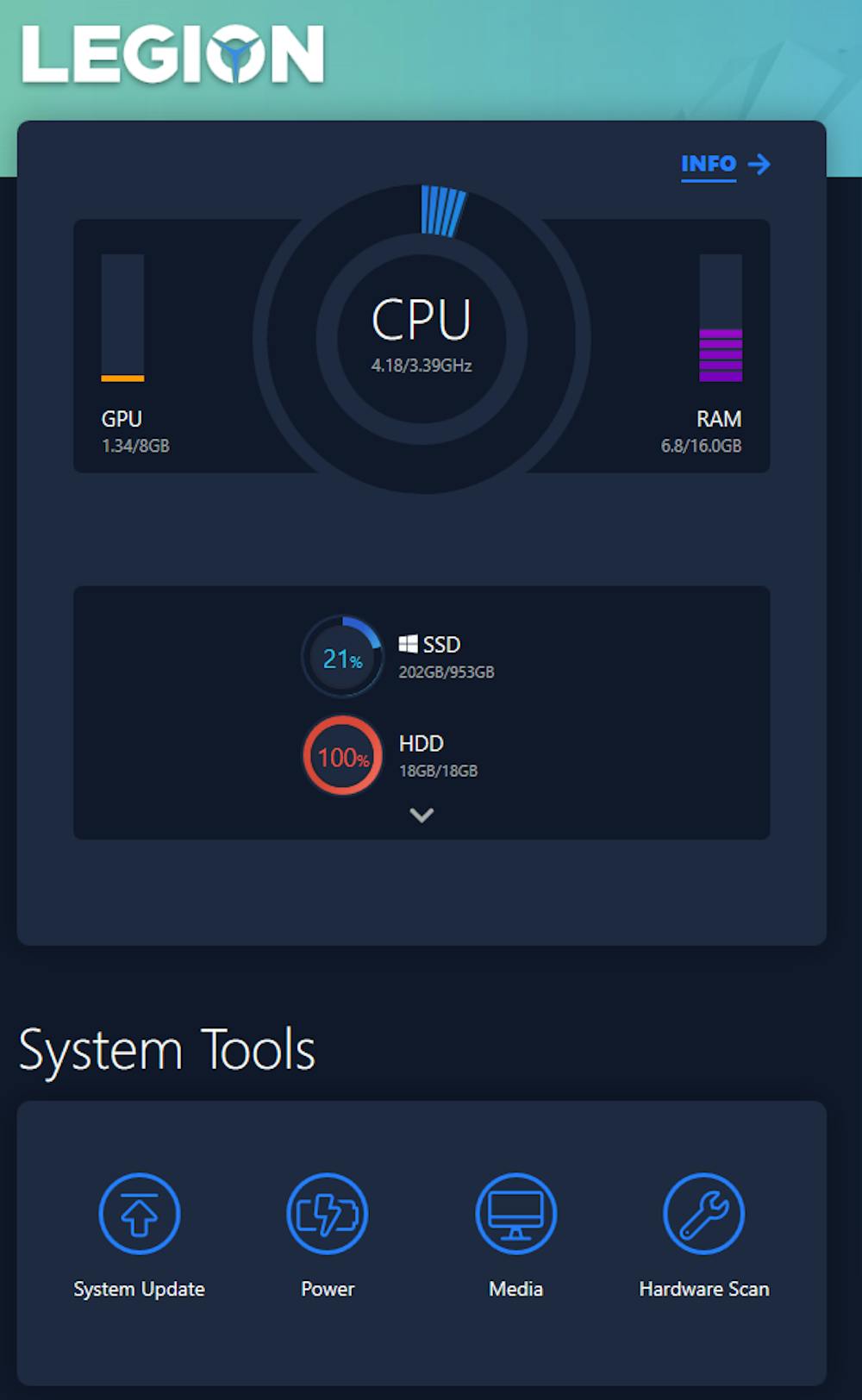 Legion System montior tool