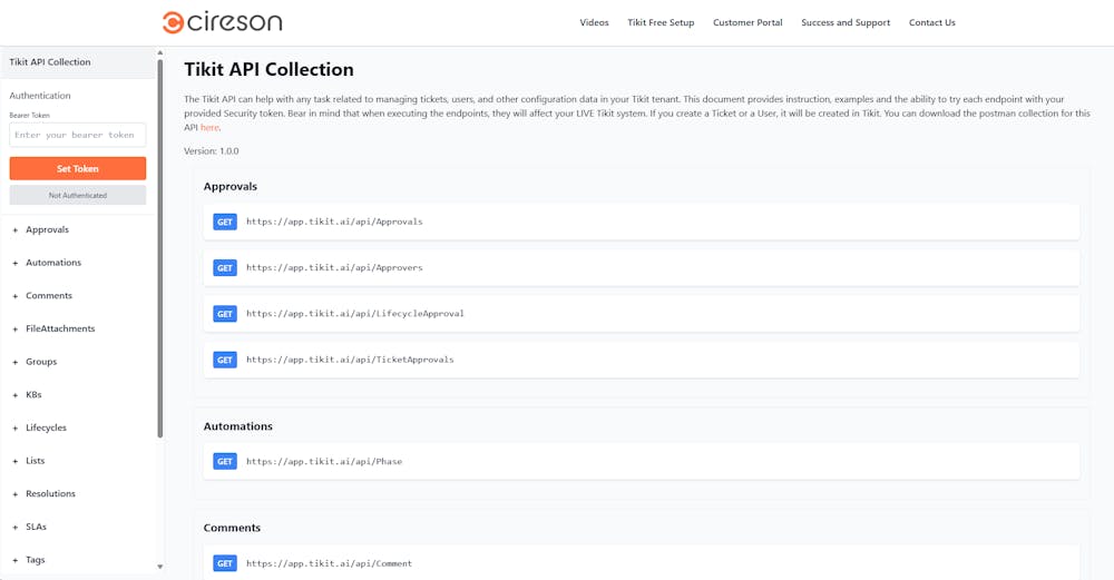 Tikit API Documentation