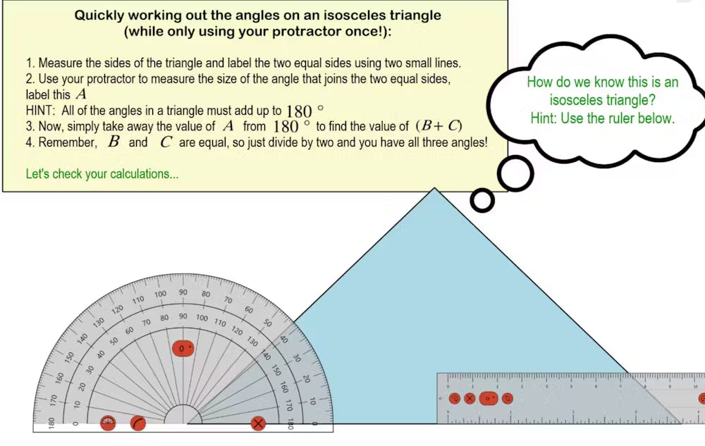 How to calculate angles in an isosceles triangle- using Magic Box tools ...