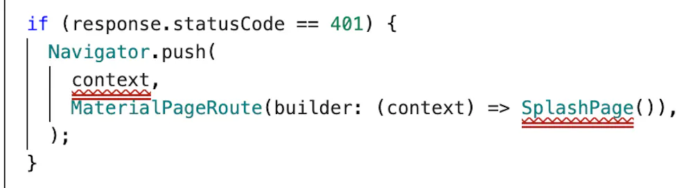 Navigate to initial page when receiving HTTP status code 401