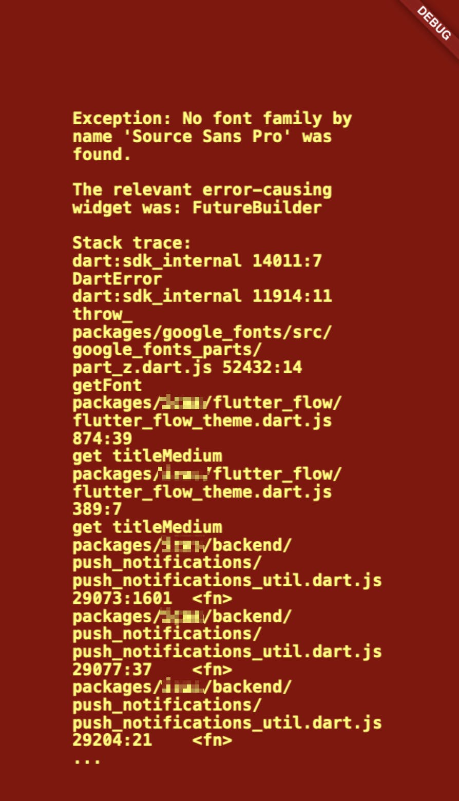 Font bug? Breaking build.
