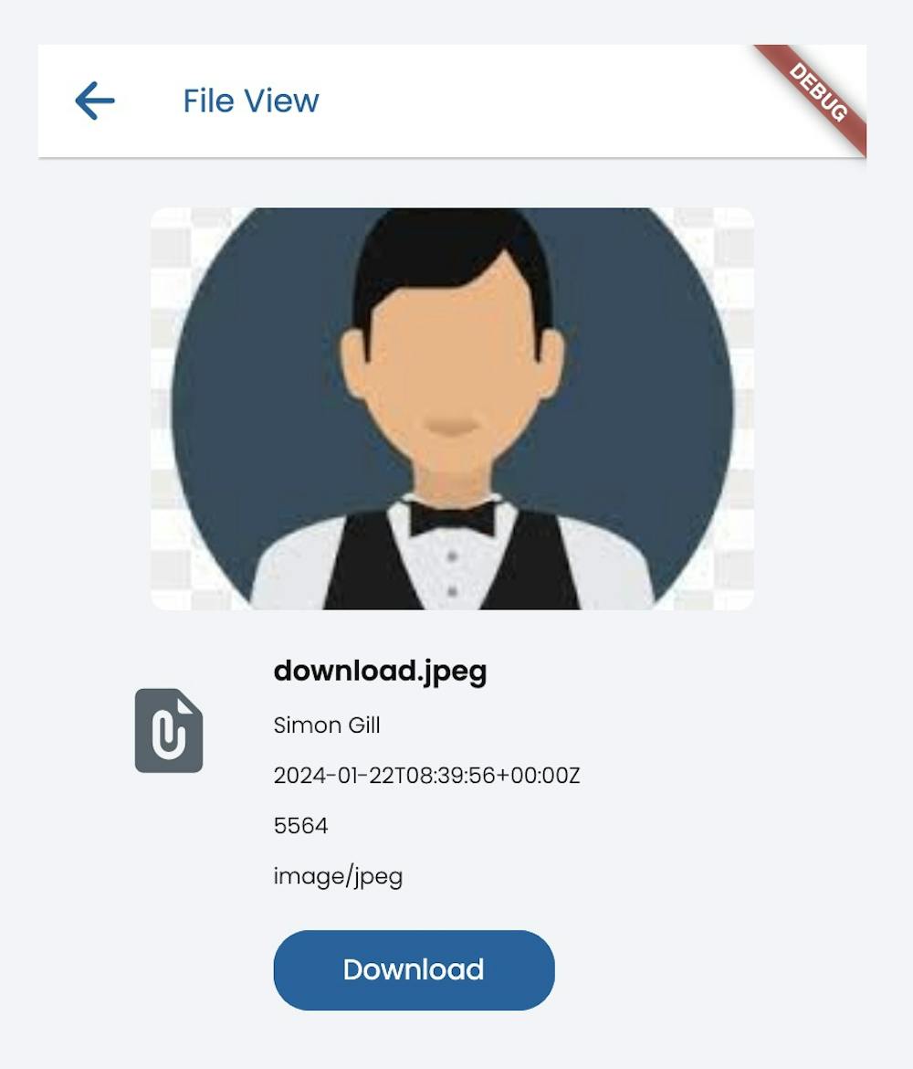 Download button that allows users to download files to their devices.