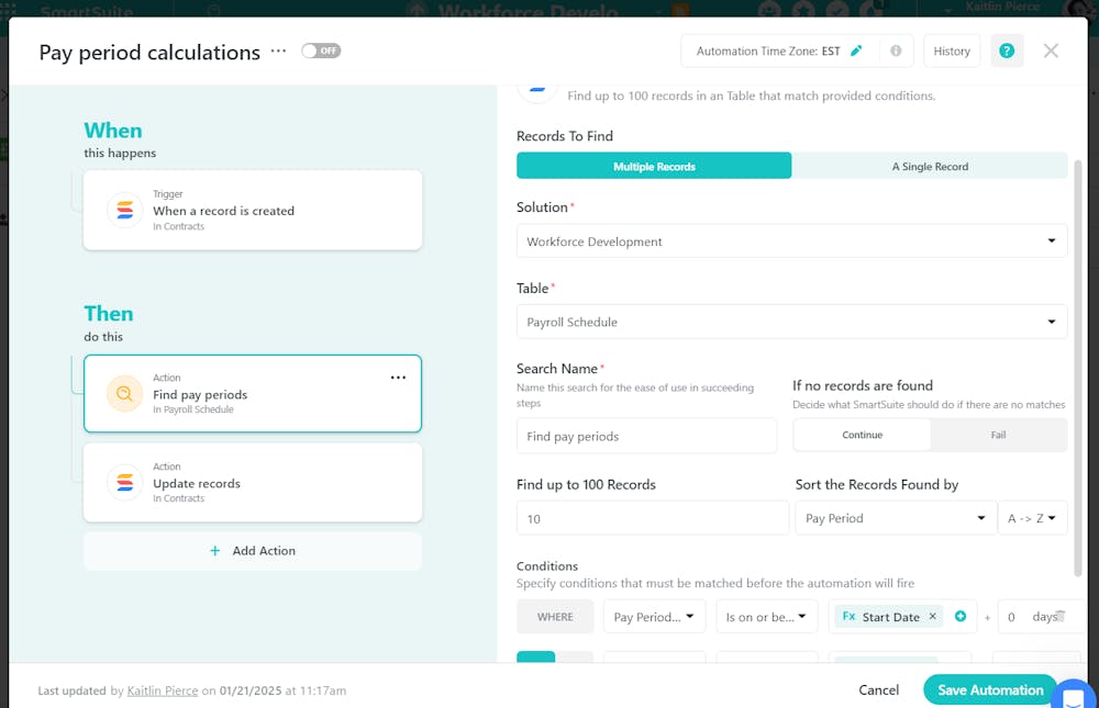 Append List Of Records Found As Multiple Linked Records Using Automation