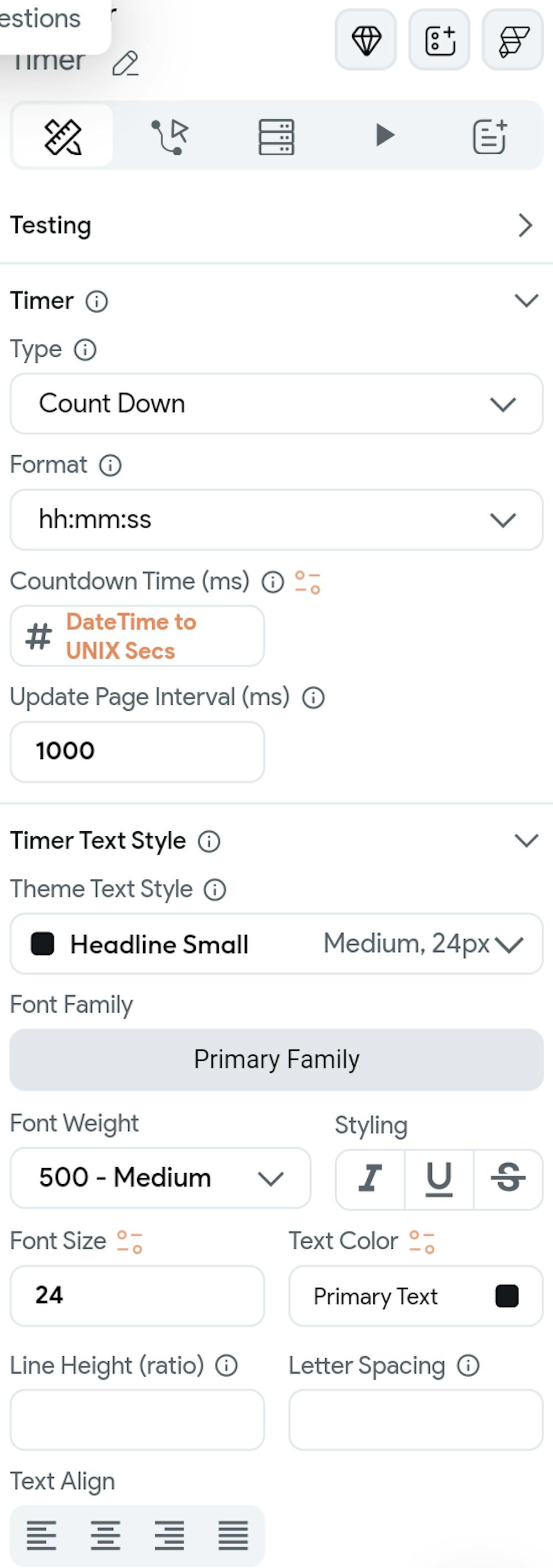 Countdown timer to a UNIX timestamp from Firebase