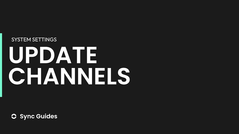 Update Channels - Logitech Sync Guides