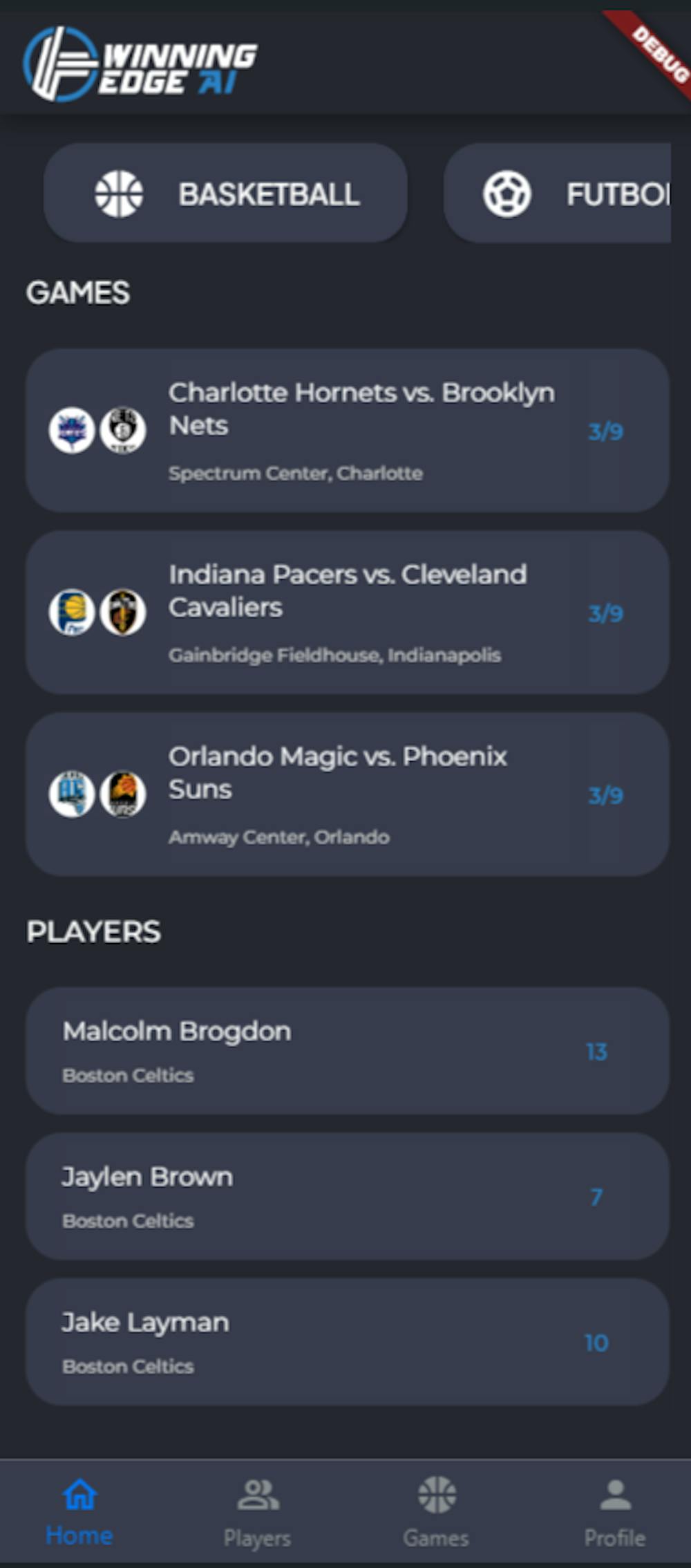Winning Edge AI --- Custom AI-Powered Sports Analytics Application by Nymbl