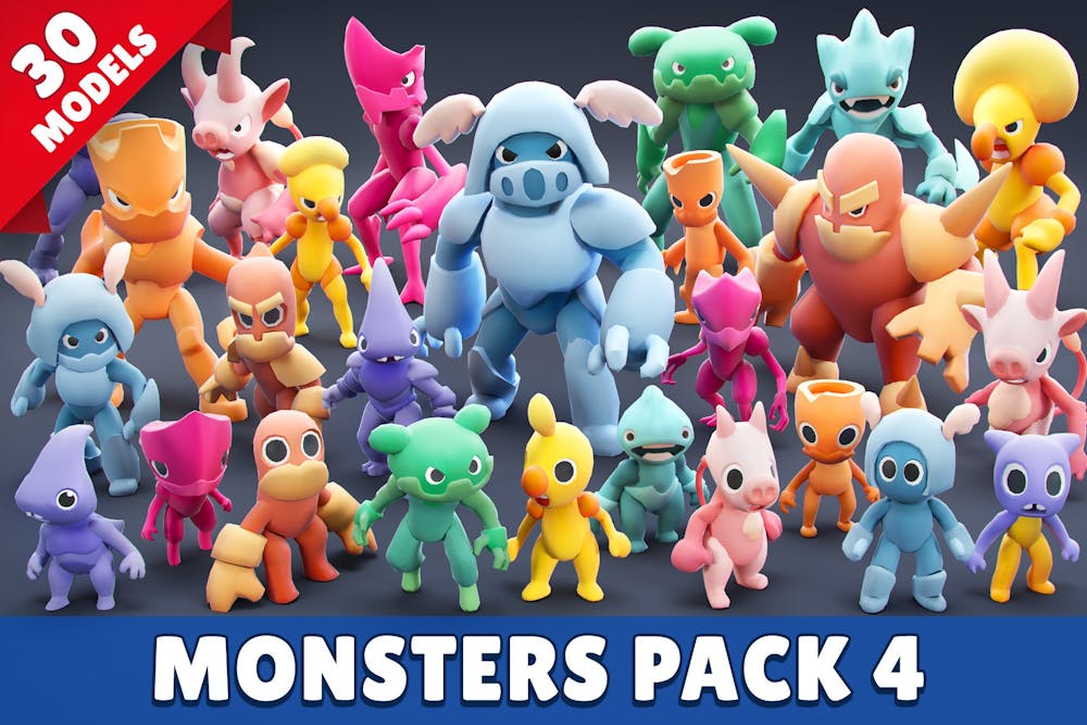 [Unity] (Game Dev Asset) Monsters Pack 04 [Free]