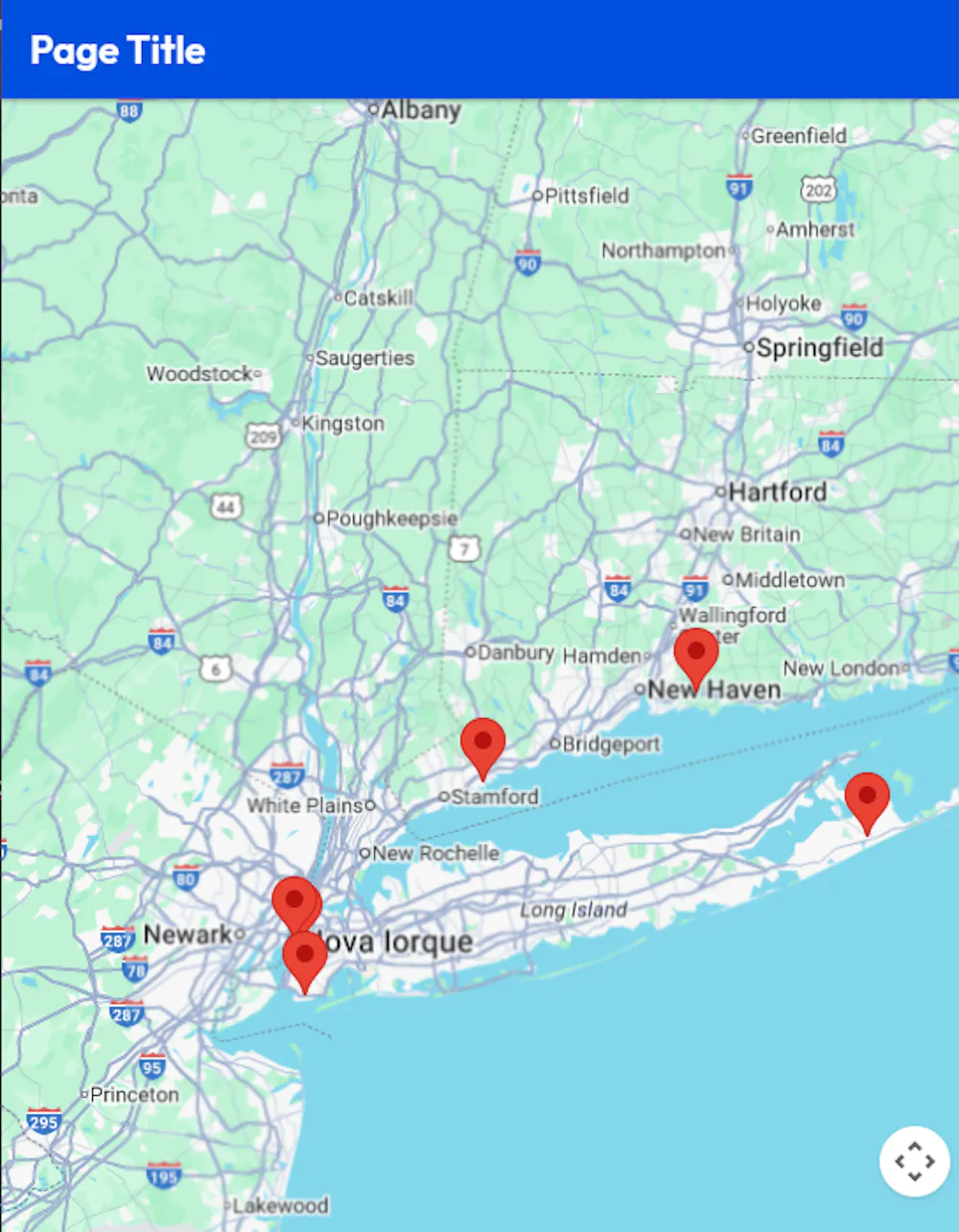 Interact with Google maps widget